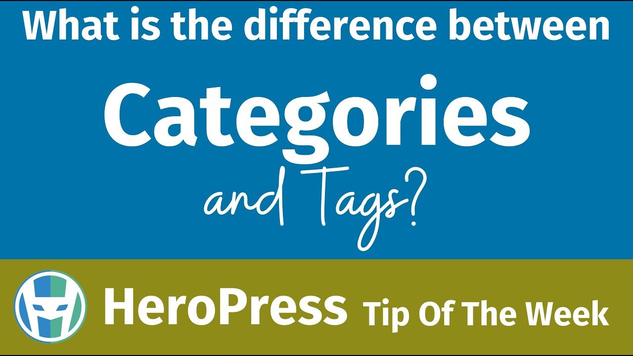 What is the difference between WordPress categories and tags? - Topher.How